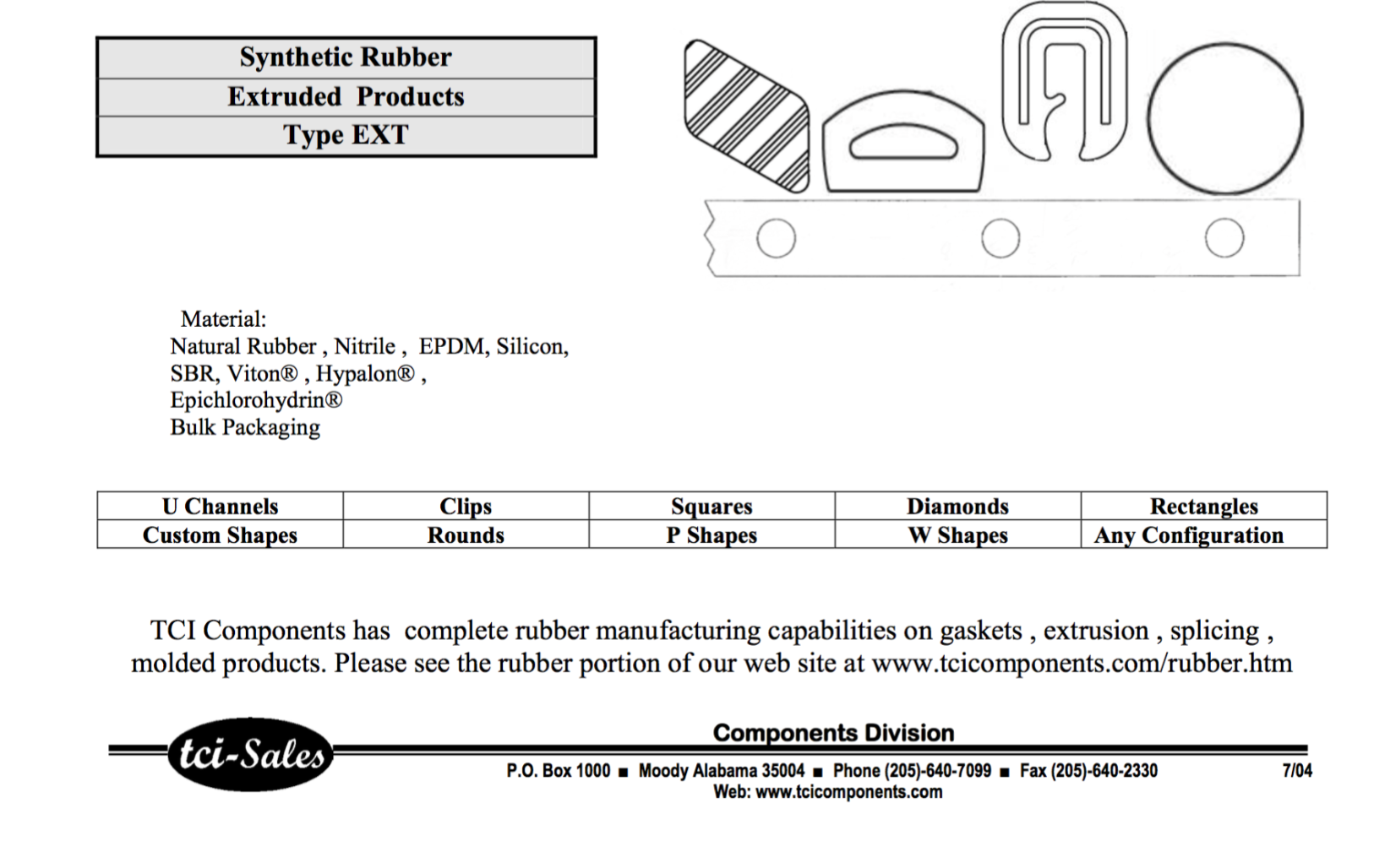 ETS Rubber Extrusions and Splicing